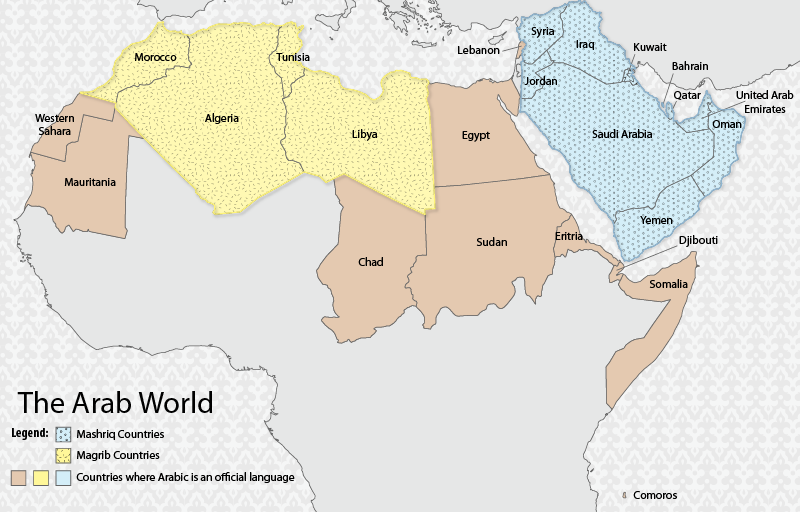 Map of the Arab World - Arabic: Maps of the Arabic World - RioCommons Map of the Arab World - Arabic: Maps of the Arabic World - RioCommons